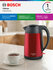 Bosch Чайник электрический TWK3P424, 1,7 л, 2400 Вт, фильтр, автоотключение, защ...