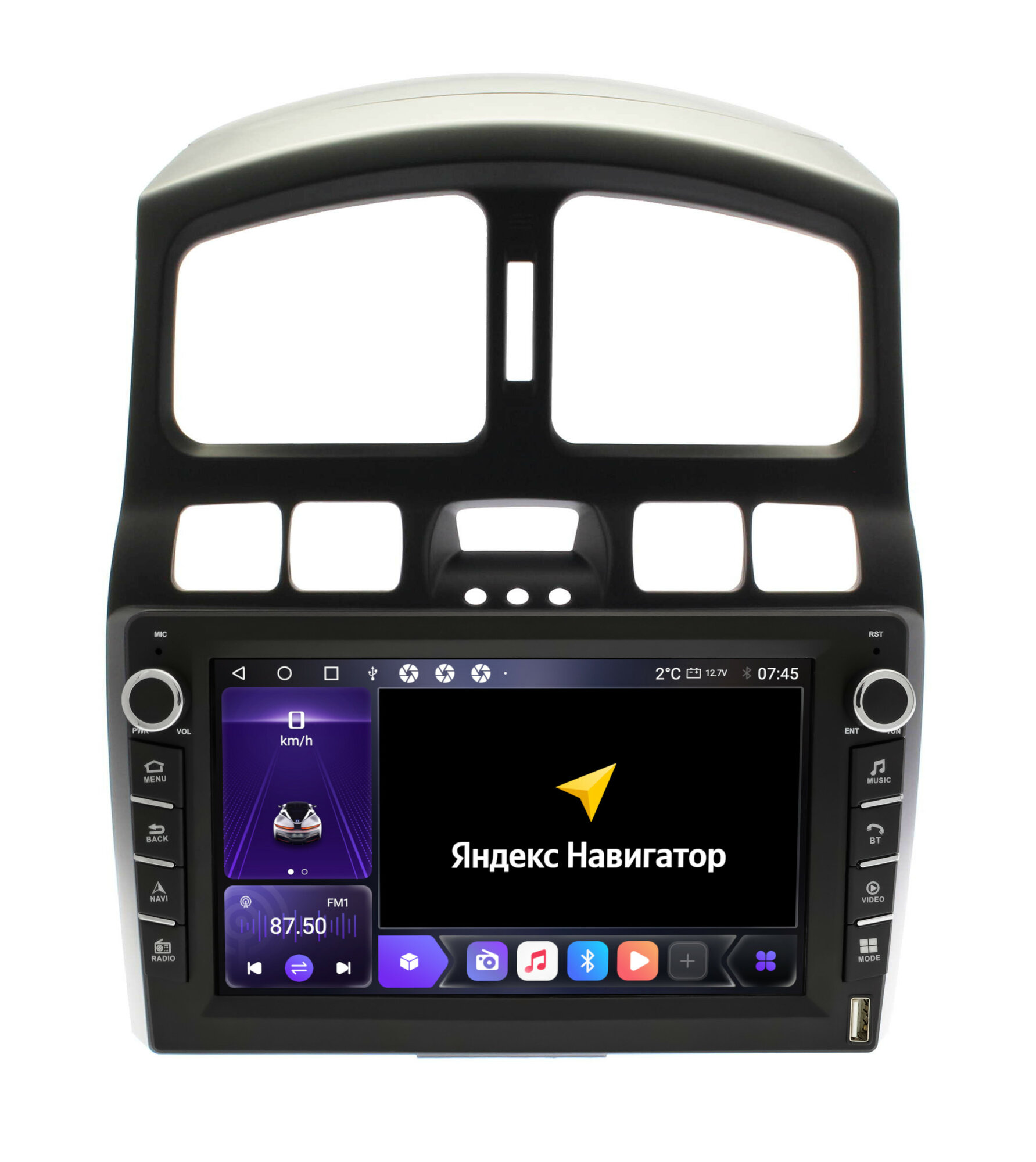 Штатная магнитола Hyundai Santa Fe 2000 - 2012 Wide Media MT90125QU-4/64B
