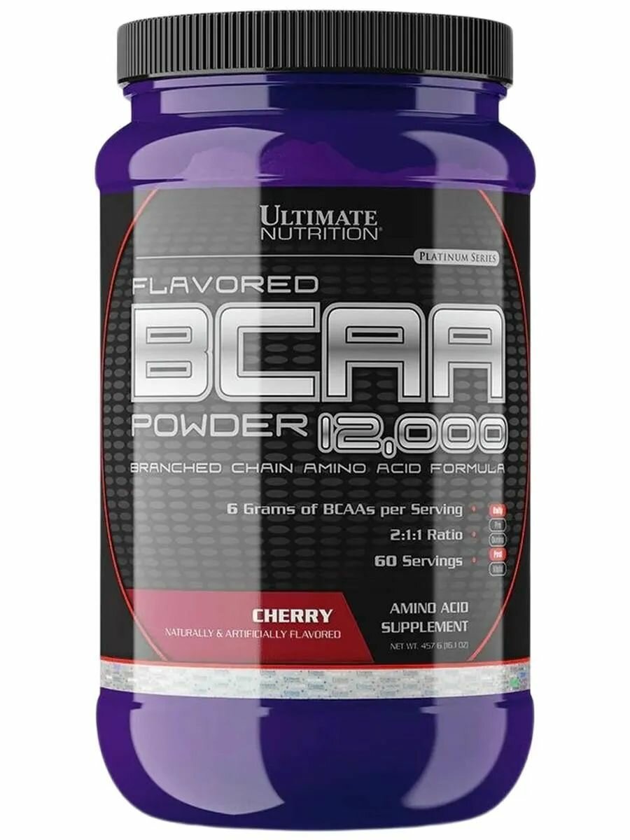 Ultimate Nutrition BCAA Powder 12,000 (457 g) бсаа аминокислоты, Вишня