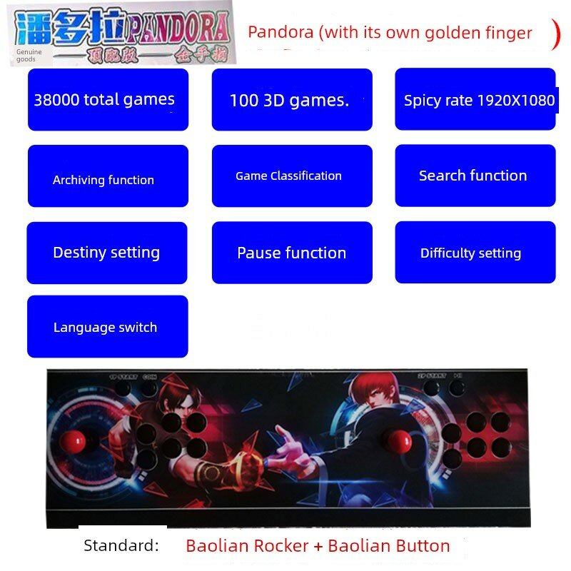 3D игровая консоль Pandora Gold Finger с 64 ГБ памяти, автономная система для телевизора