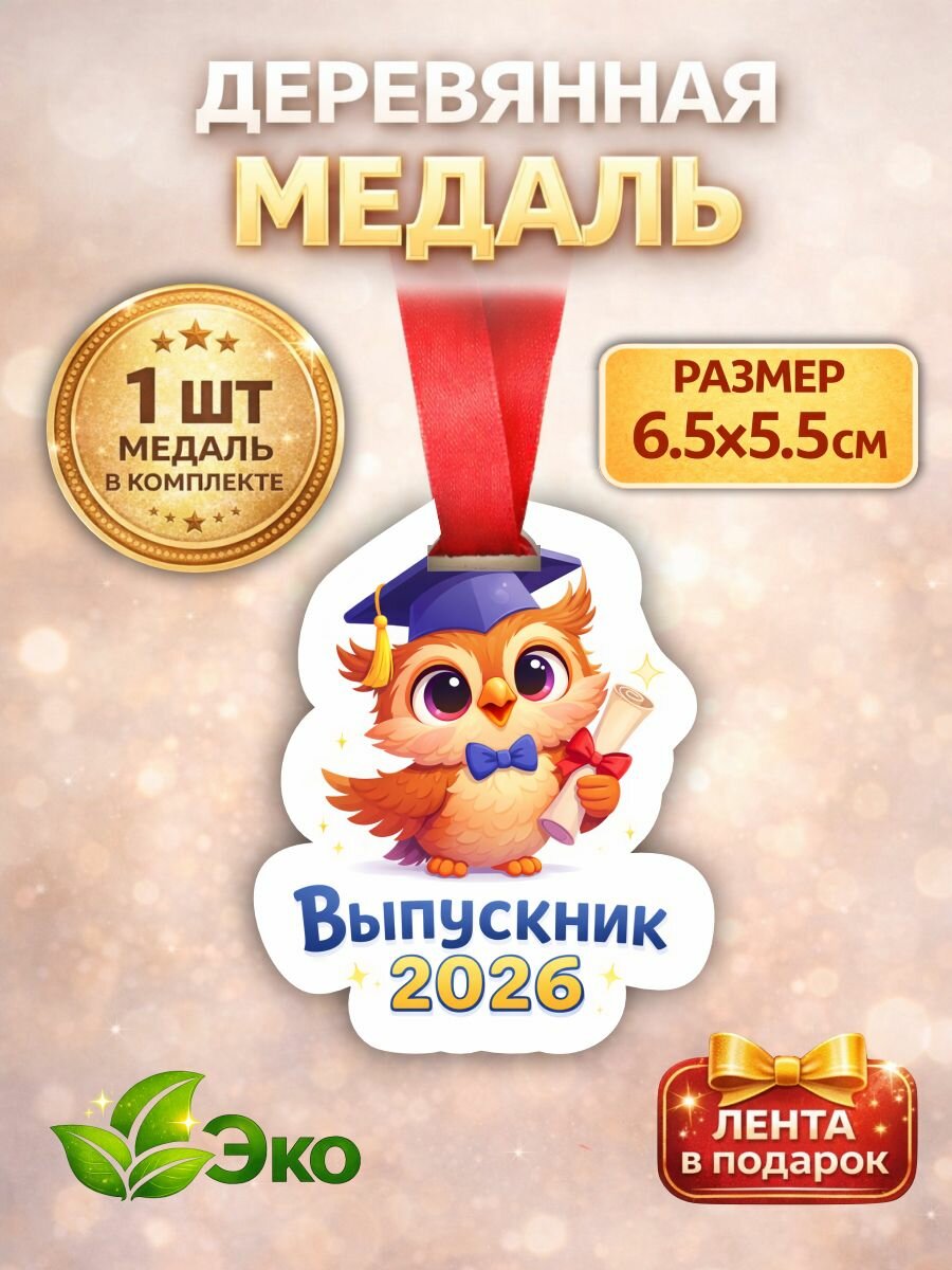Медаль выпускник (1 штука) подарок
