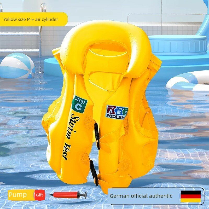 Children's Swimming Ring, Kids' Large Buoyancy Inflatable Vest, Boys and Girls Beginner Swimming Equipment, Inflatable