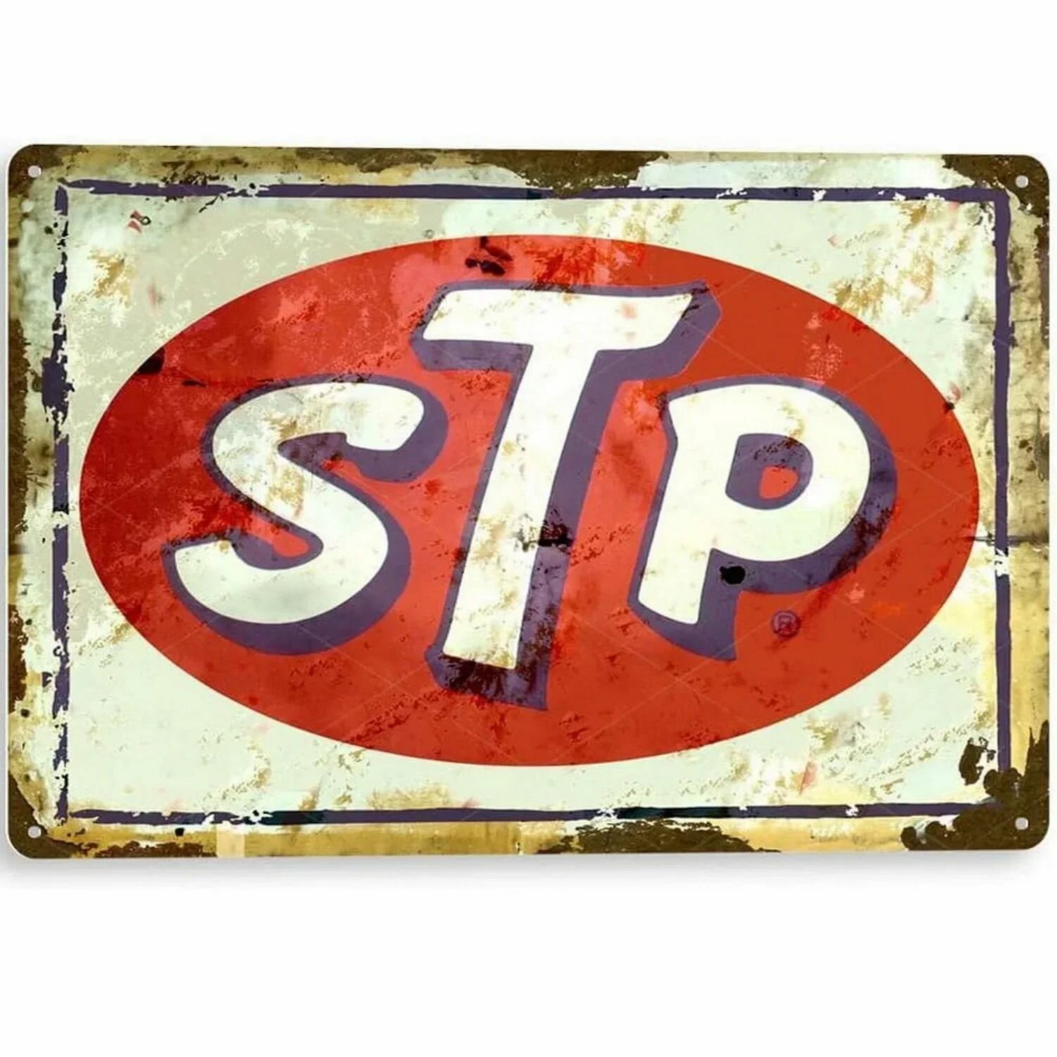 Винтажные таблички с мотором и маслом и газом - Железные таблички Esso STP Painting Очаровательный декор для интерьеров Cafe & Man Cave