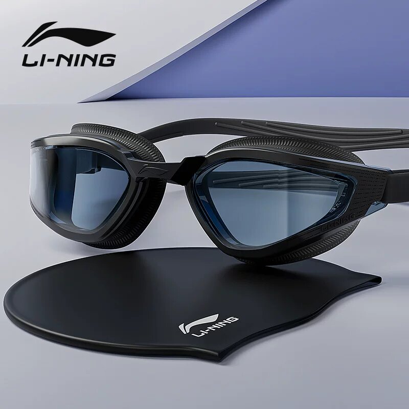 Очки для плавания Li Ning, противотуманные, водонепроницаемые, высокой четкости, женские, с диоптриями для близоруких,