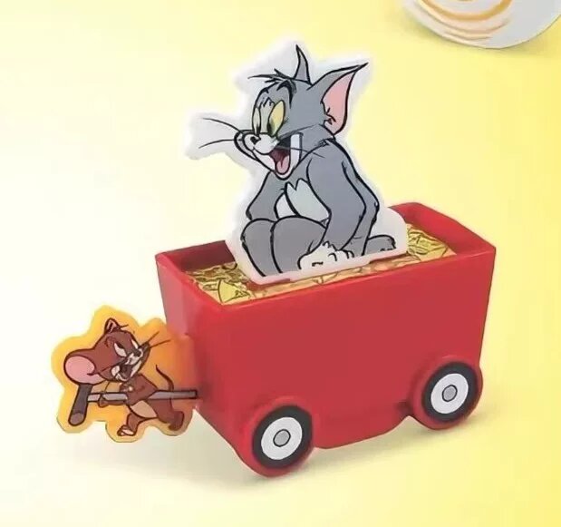 Игрушки «Тома и Джерри» McDonald's 2025 года, детский счастливый рай Tom Cat Jerry Mouse M Ji, украшение для рабочего