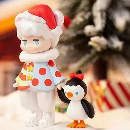 Белый медвежонок POP Mart Satyr Pantheon Lory Yurani Winter Series Коллекционная фигурка сюрприз, 10 см, неповрежденная