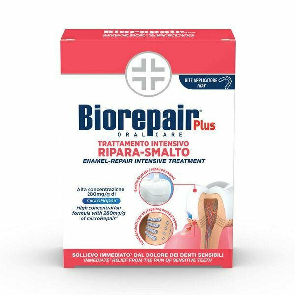 Набор Plus Biorepair/Биорепэйр: Паста зубная для снижения чувствительности и восстановления эмали зубов 50мл+Капа силиконовая