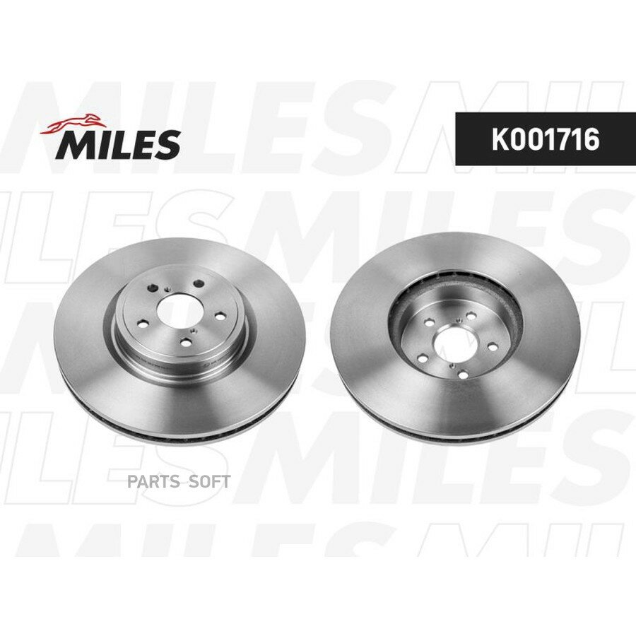 MILES K001716 Диск тормозной SUBARU LEGACY 2.0-3.0 03-/OUTBACK 3.6 09- передний вент. D=316мм. ()
