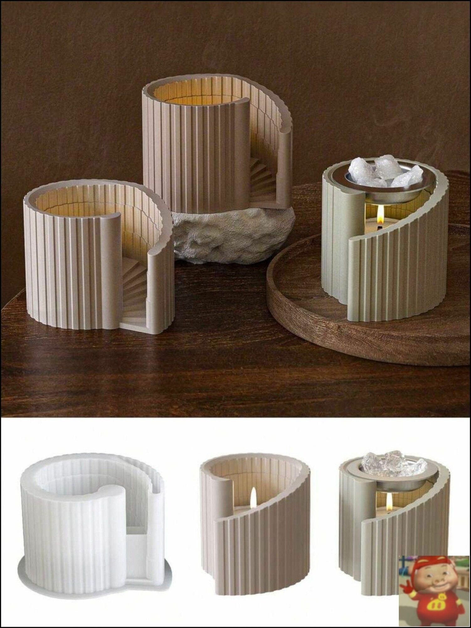 Эксклюзивная форма для свечей Лестница из силикона, DIY диффузоры