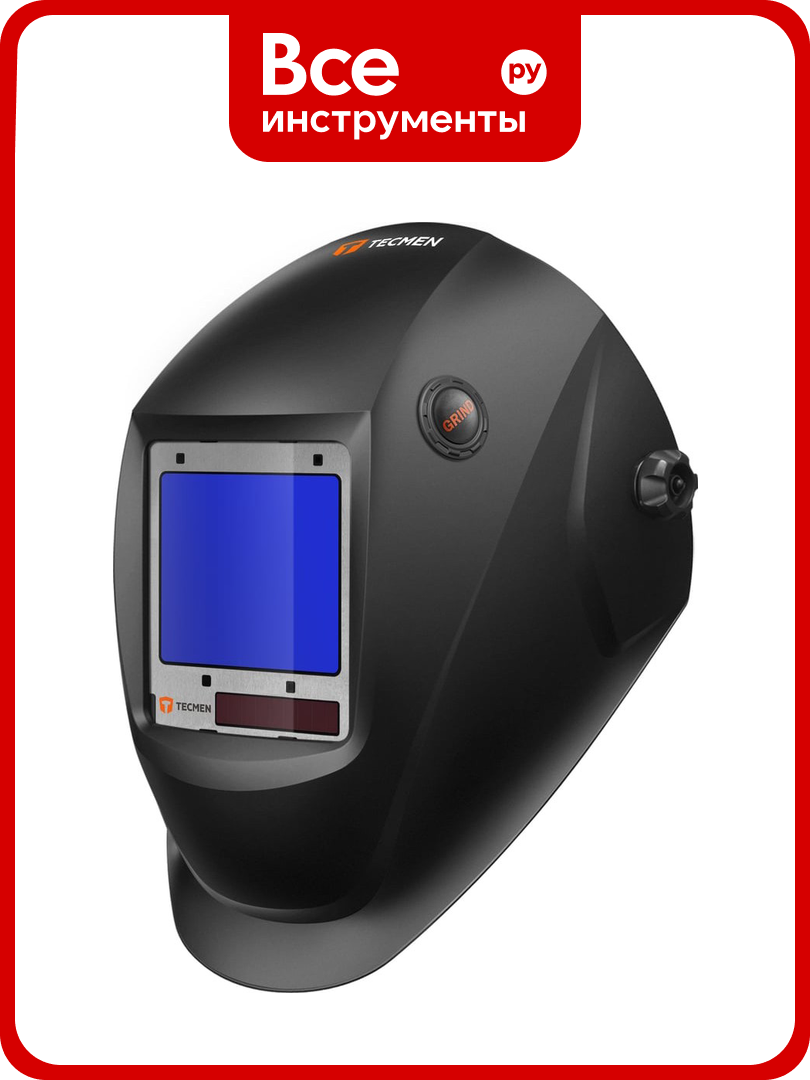 Маска сварщика TECMEN Хамелеон ADF 820S 100531619, ударопрочный корпус, солнечное питание, запасное стекло
