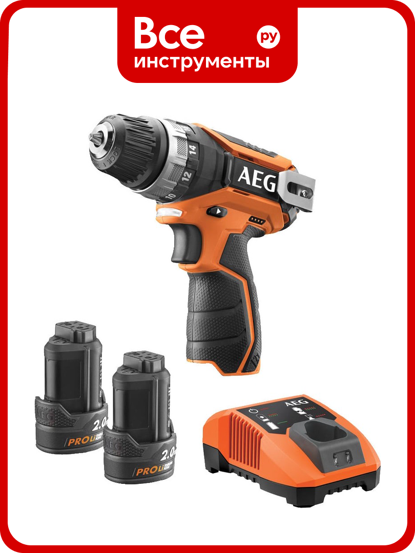 Аккумуляторная дрель-шуруповерт AEG BS 12C2 LI-202B 4935448465