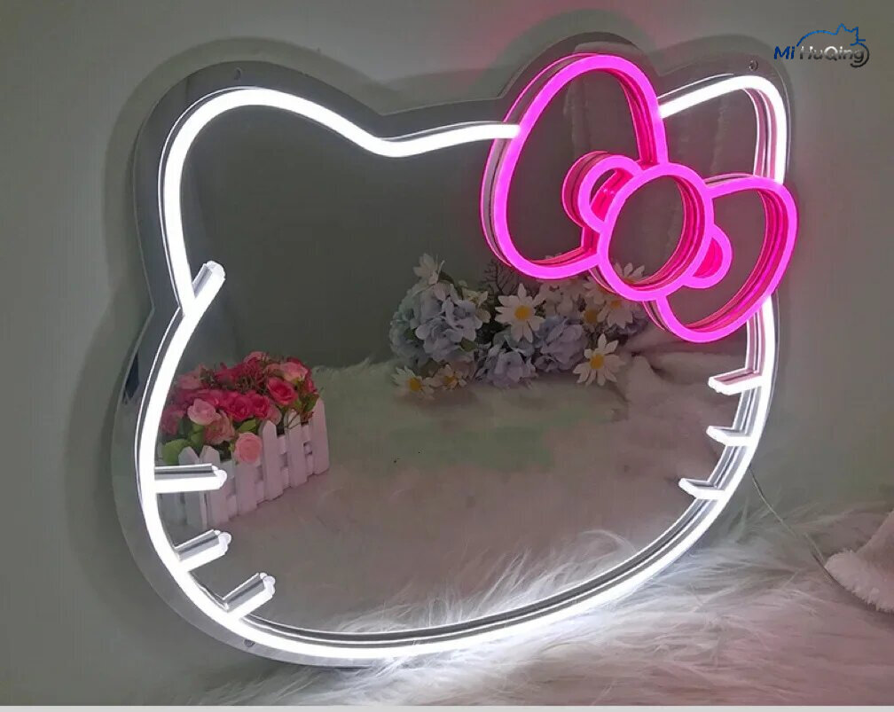 Ночник "Hello Kitty" Keeppley вогдаль, розовый, LED, 3D-подсветка，39X32CM
