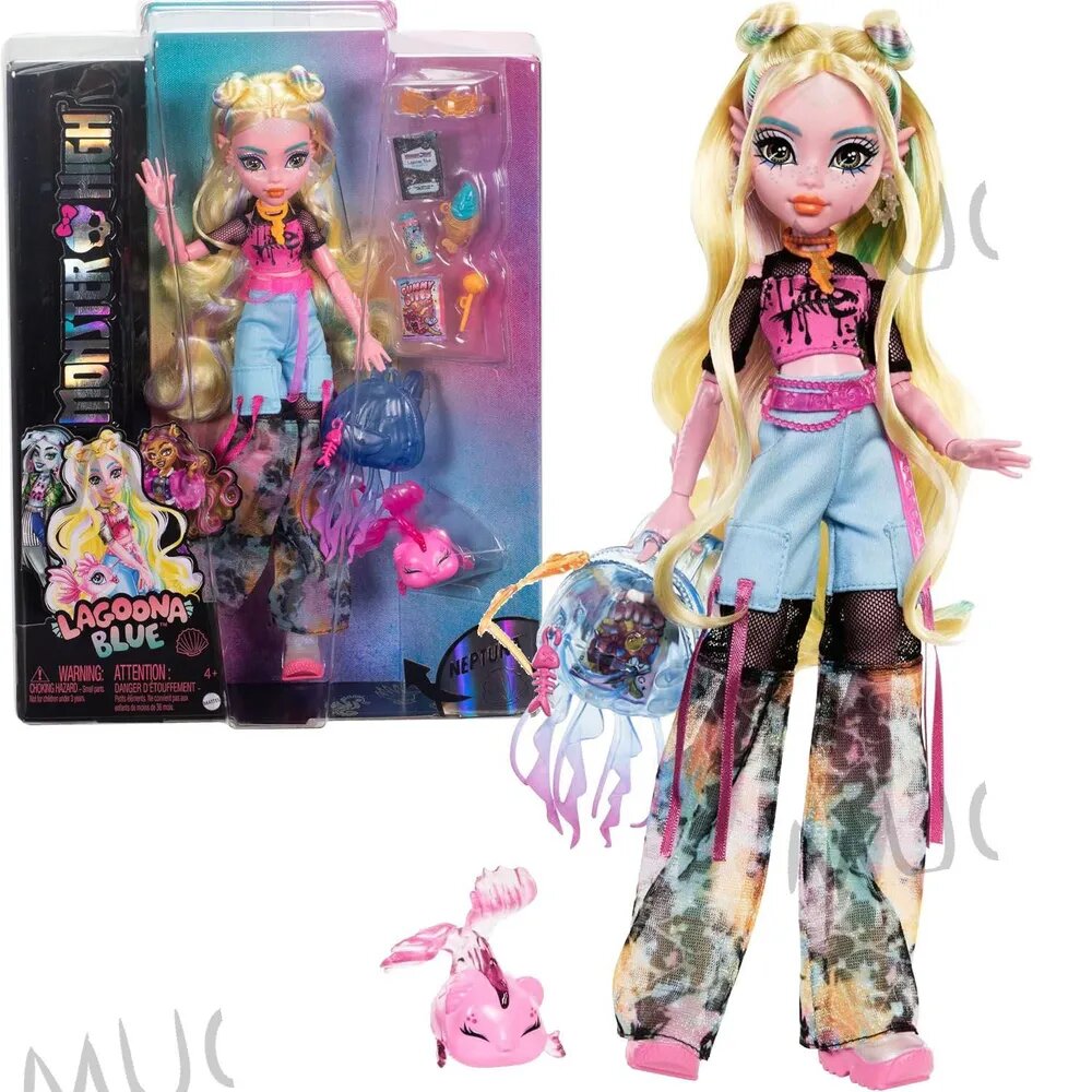 Кукла Monster High Поколение 3, Lagoona Blue, Обновленный облик 2024