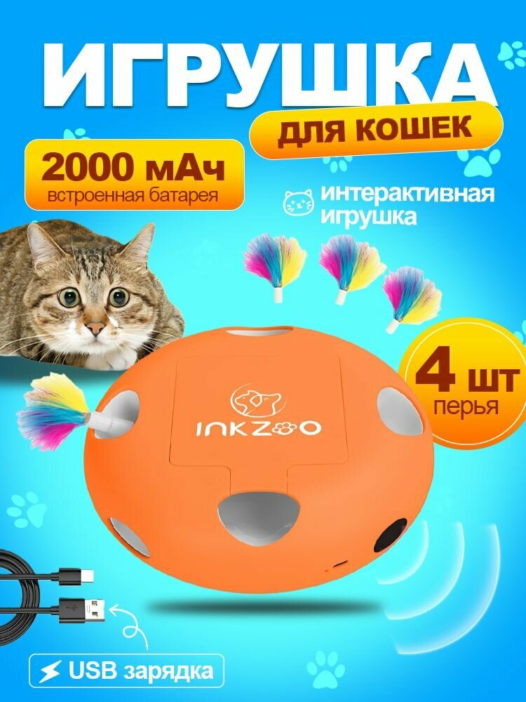 Интерактивные Игрушка для кошек, оранжевый