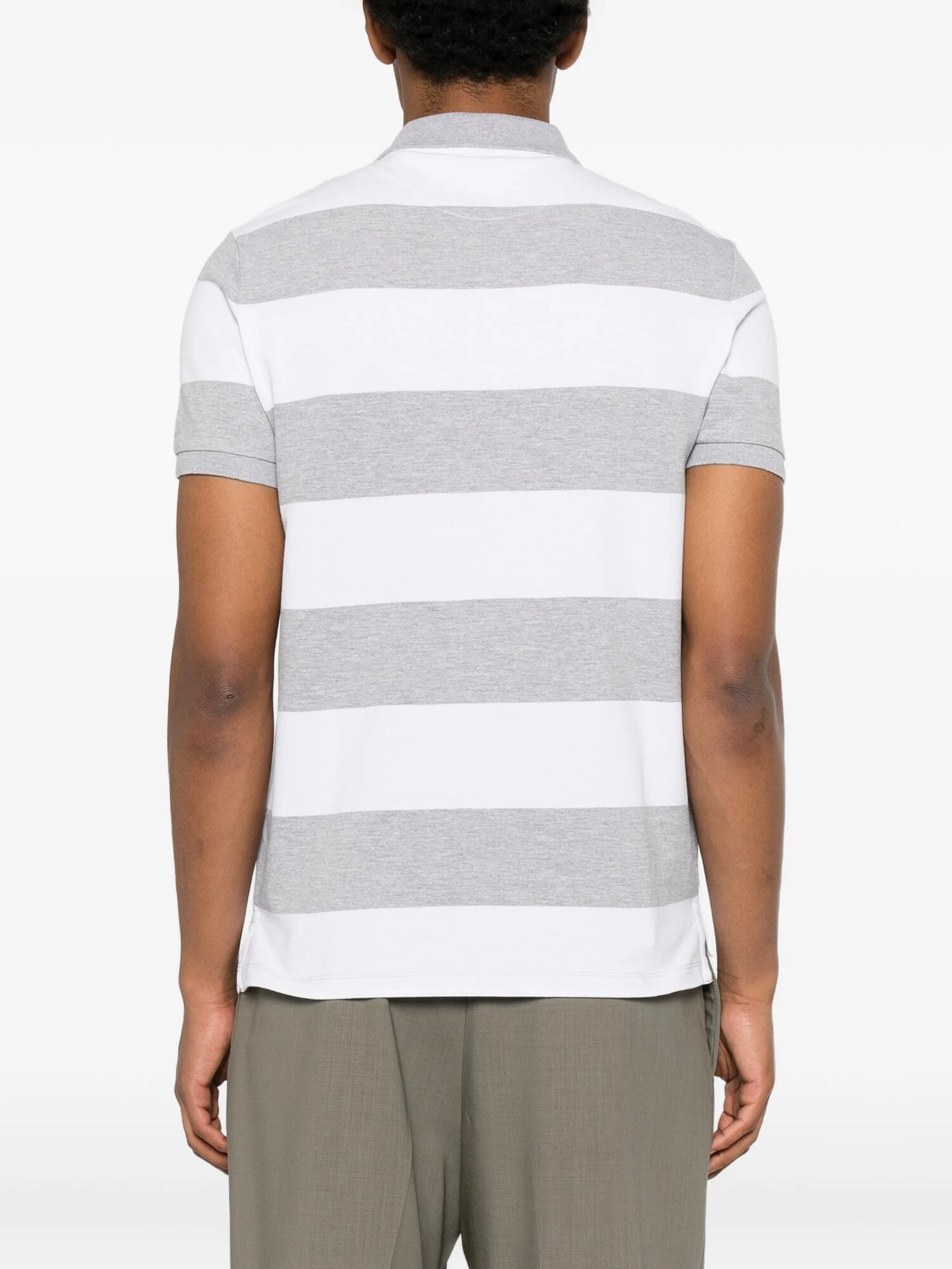 Рубашка Johnny Lambs Striped-pattern polo shirt, размер 52, серый — фото 1