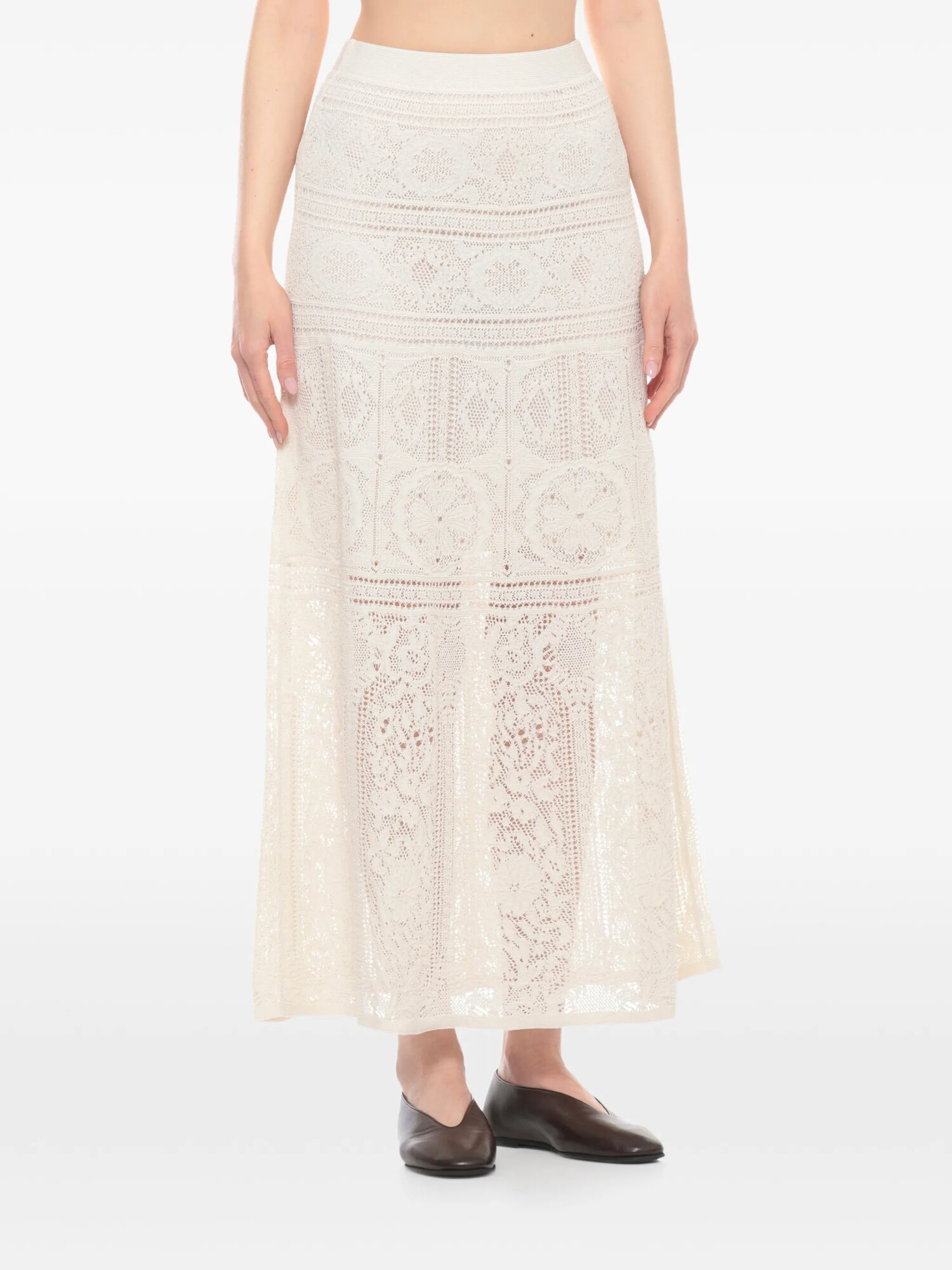 Юбка Crochet-knit maxi skirt