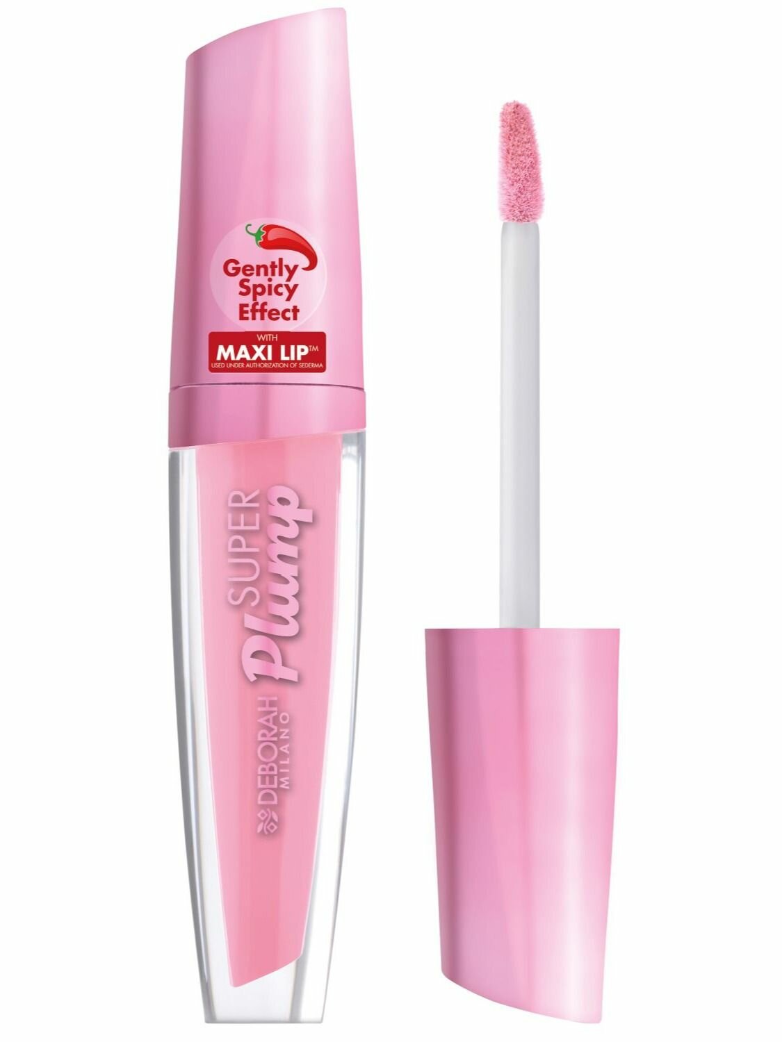 Deborah Milano Блеск Плампер для объема губ Светло-розовый глянцевый SUPER PLUMP EFFECT, 4,7 г
