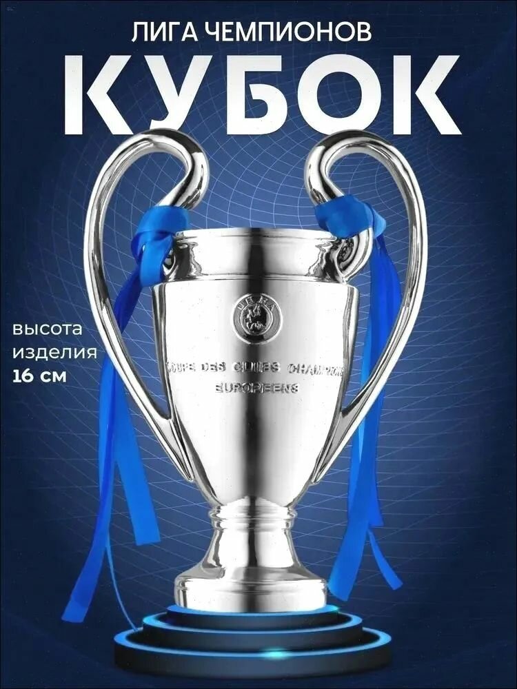 Футбольный кубок Лиги чемпионов УЕФА 2024 года Реал Мадрид , высота: 16 см