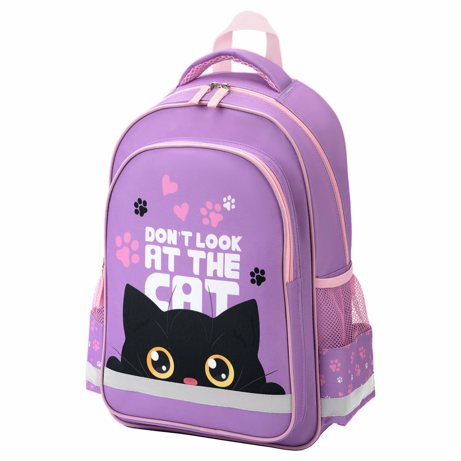 Пифагор Рюкзак школьный School 1 отделение 3 кармана Observer cat 274437