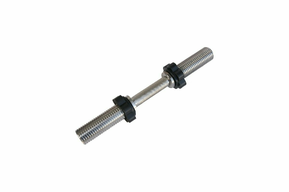 Гриф для гантели MB Barbell Гриф гантельный d 50 мм металлическая ручка плавающая, замок/гайка L 490 мм