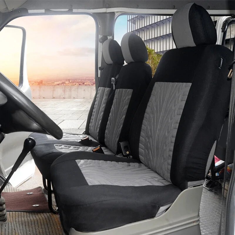 Черные чехлы на сиденья 1+2 для Ford, Renault, Peugeot, Opel