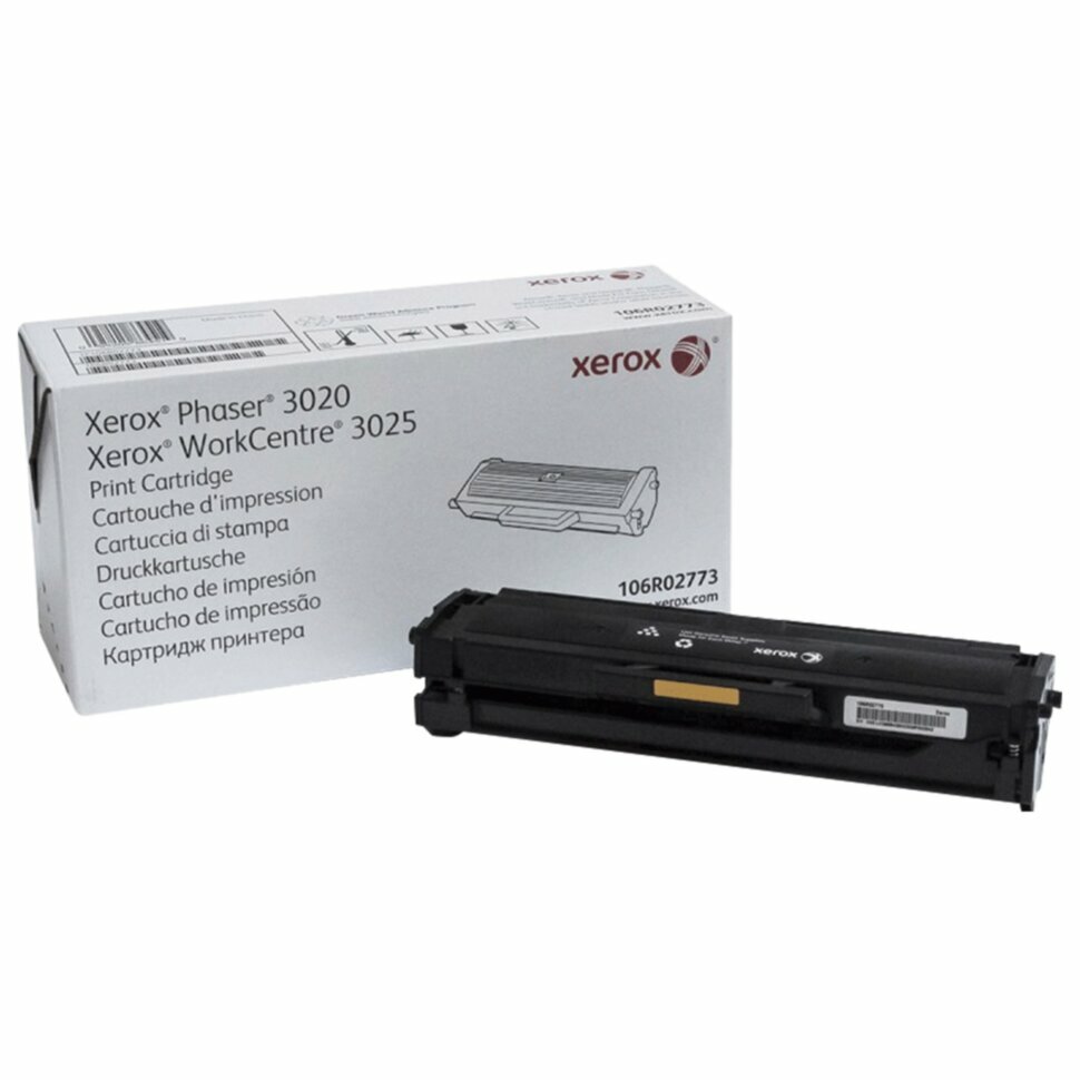 Картридж лазерный XEROX (106R02773) Phaser 3020/WC3025, оригинальный, ресурс 1500 стр, 361726