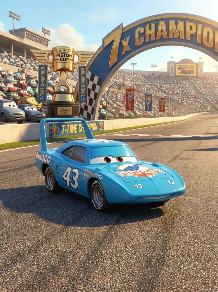 Коллекционная металлическая литая машинка из мультфильма "Тачки" (Cars) The King