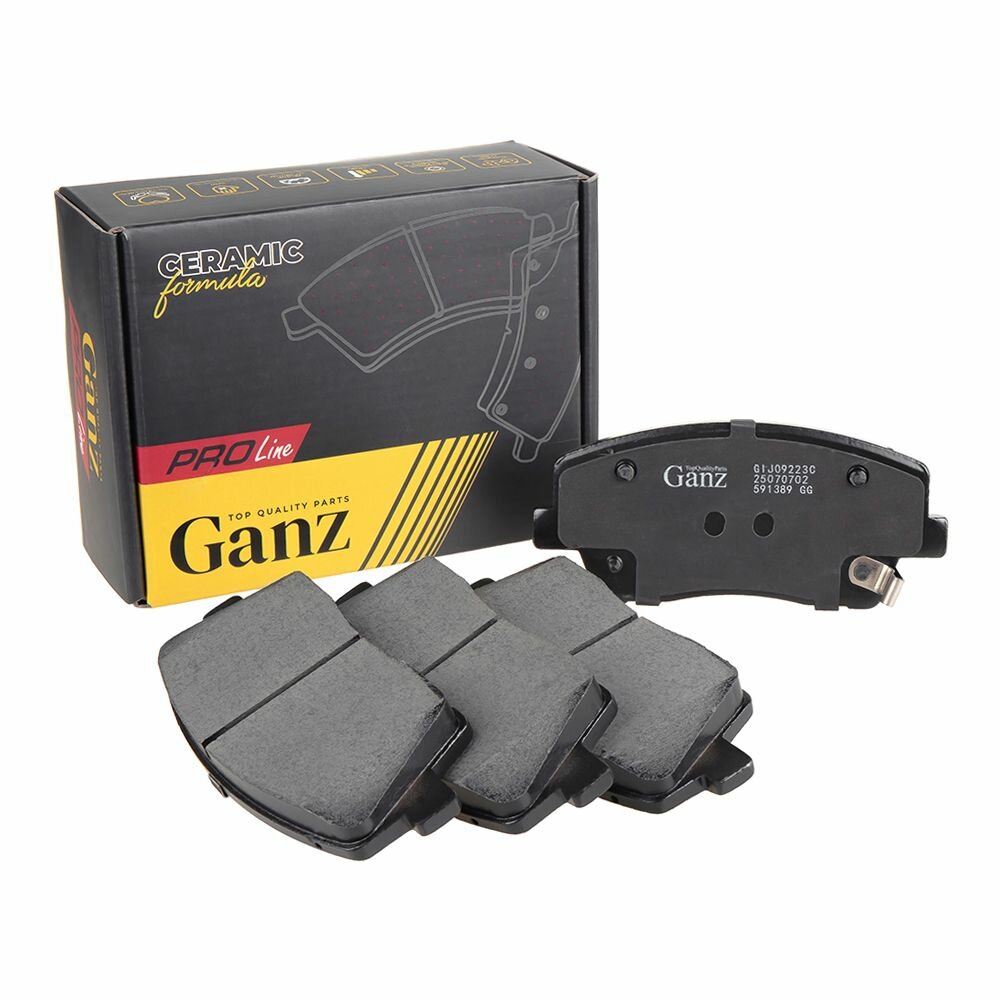 Колодки передние PRO-Line Ceramic PREMIUM Hyundai Santa Fe 2.2CRDi 2.7 GANZ GIJ09223C