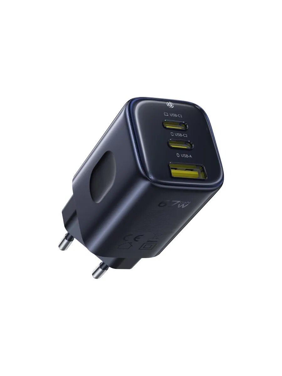 Сетевое зарядное устройство Baseus OS-PicoGo AE11 Fast Charger 2C+U 67W EU Cosmic Black (E0121200)