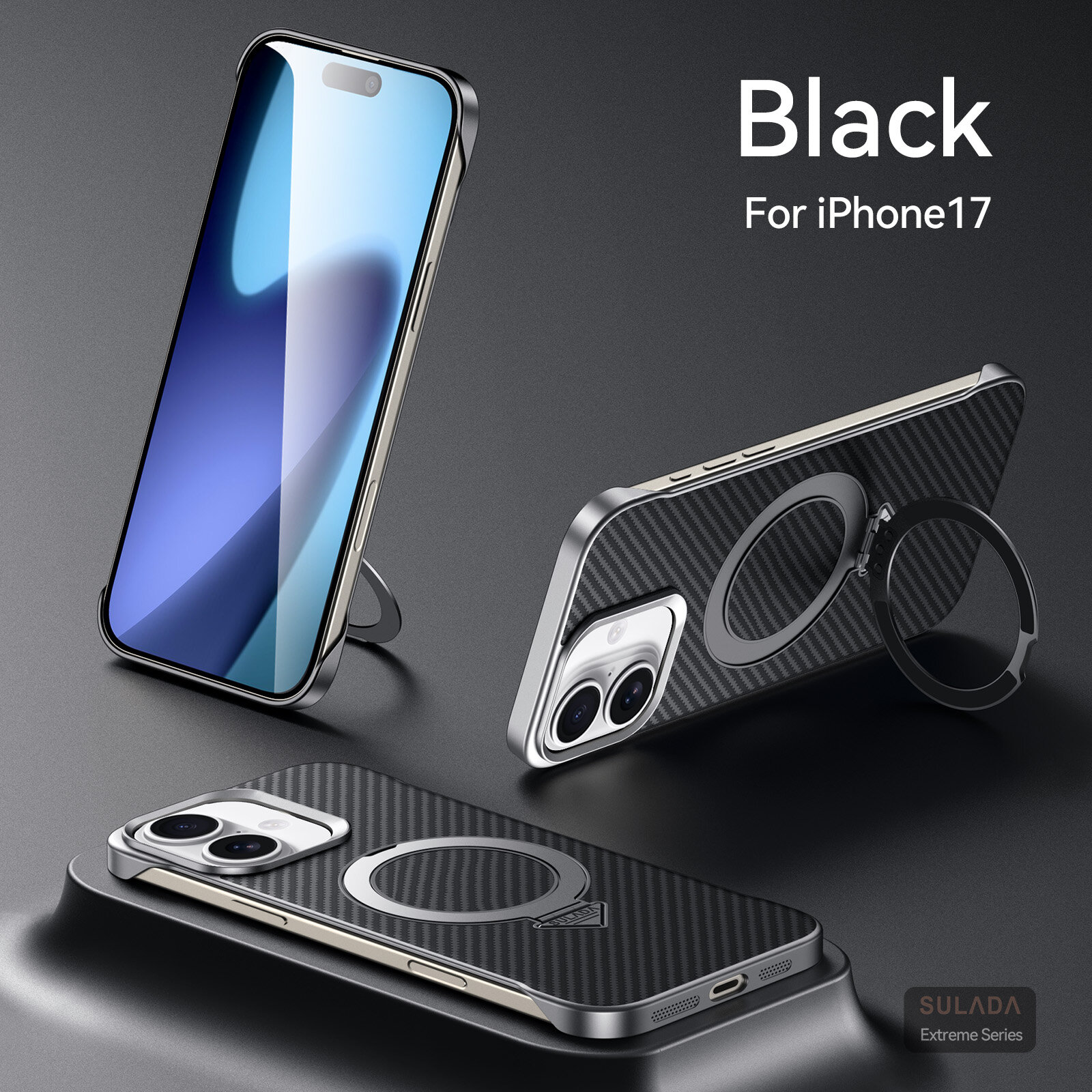 Чехол для Apple iPhone 17 / Айфон 17, soft touch, чехол-кардиомонитор, искусственная кожа, полиуретан (PU), защита камеры, ударопрочный, встроенная подставка, усиленные углы, Apple, Apple iPhone 17 , black