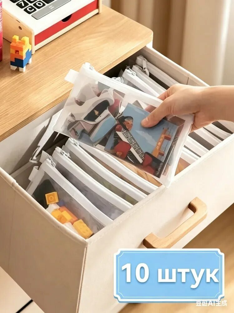Прозрачный пенал для школьников 10 штук