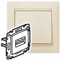 Розетка компьютерная 1-м СП Valena RJ45 UTP механизм сл. кость (DIY-упак.) IEK 695624