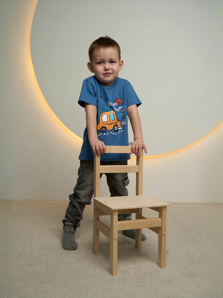 Стул деревянный в натуральном цвете, для детей 1- 5 лет