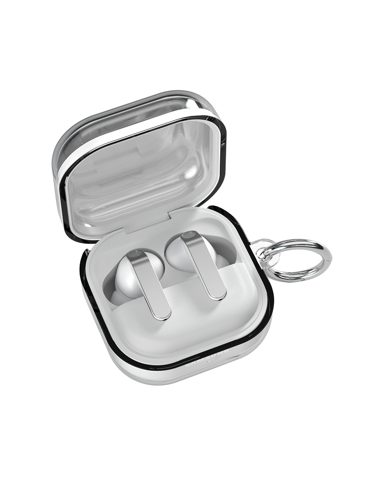 Чехол силиконовый VLP Charm Case для Samsung Galaxy Buds4/4Pro, прозрачный