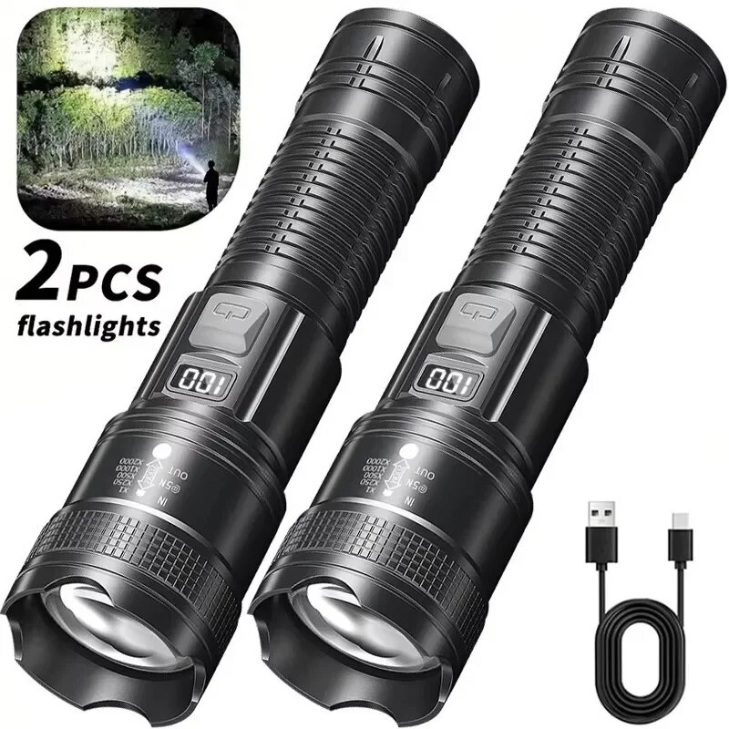 2 шт. Тактический фонарь LED Black