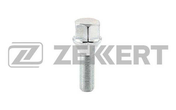 Zekkert Болт колесный конус M12 x 1,25 длина резьбы 30 ключ 19 Цинк. Комплект - 16 шт.