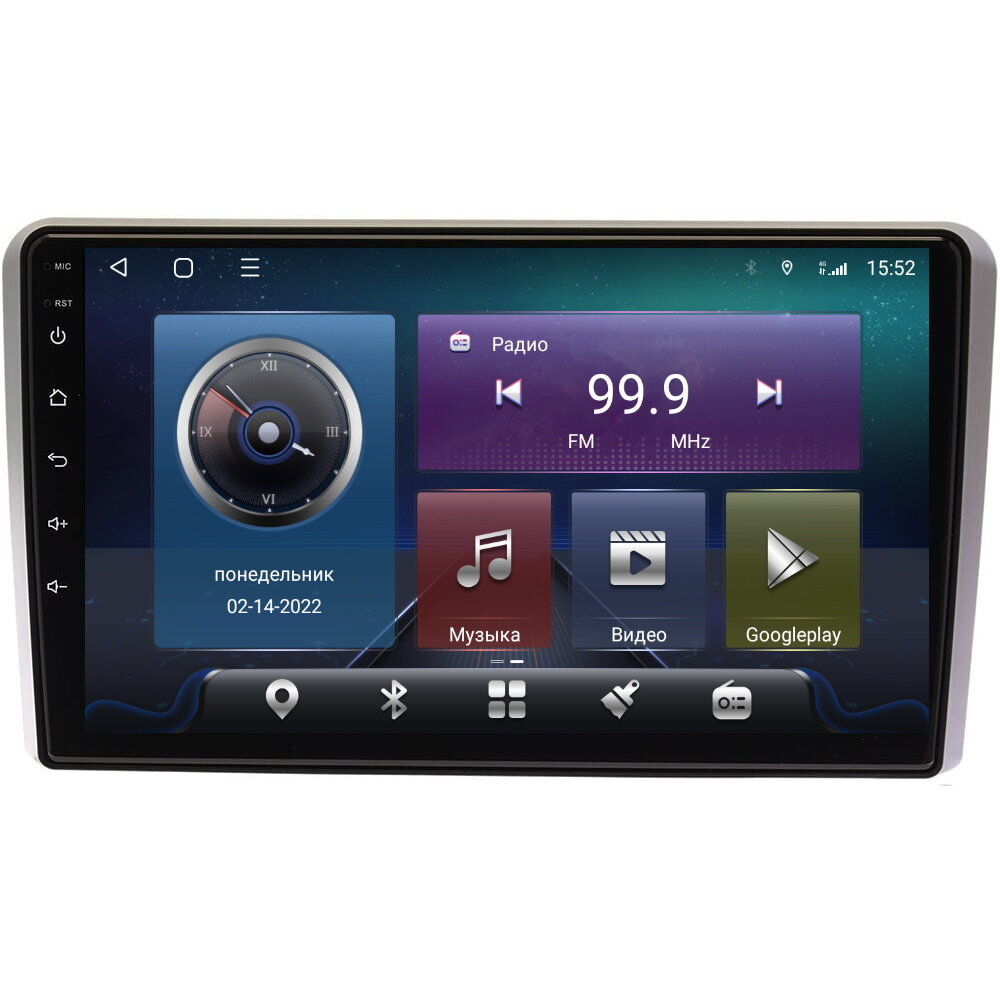 Магнитола CRS-300 Audi A3 8P S3 2003-2012 с Android 14, Процессор 8 ядер, 6/128Gb, Carplay, DSP, 4G(Sim)