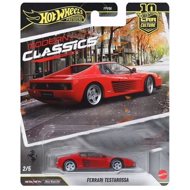 Hot Wheels Ferrari Testarossa, красный, Premium