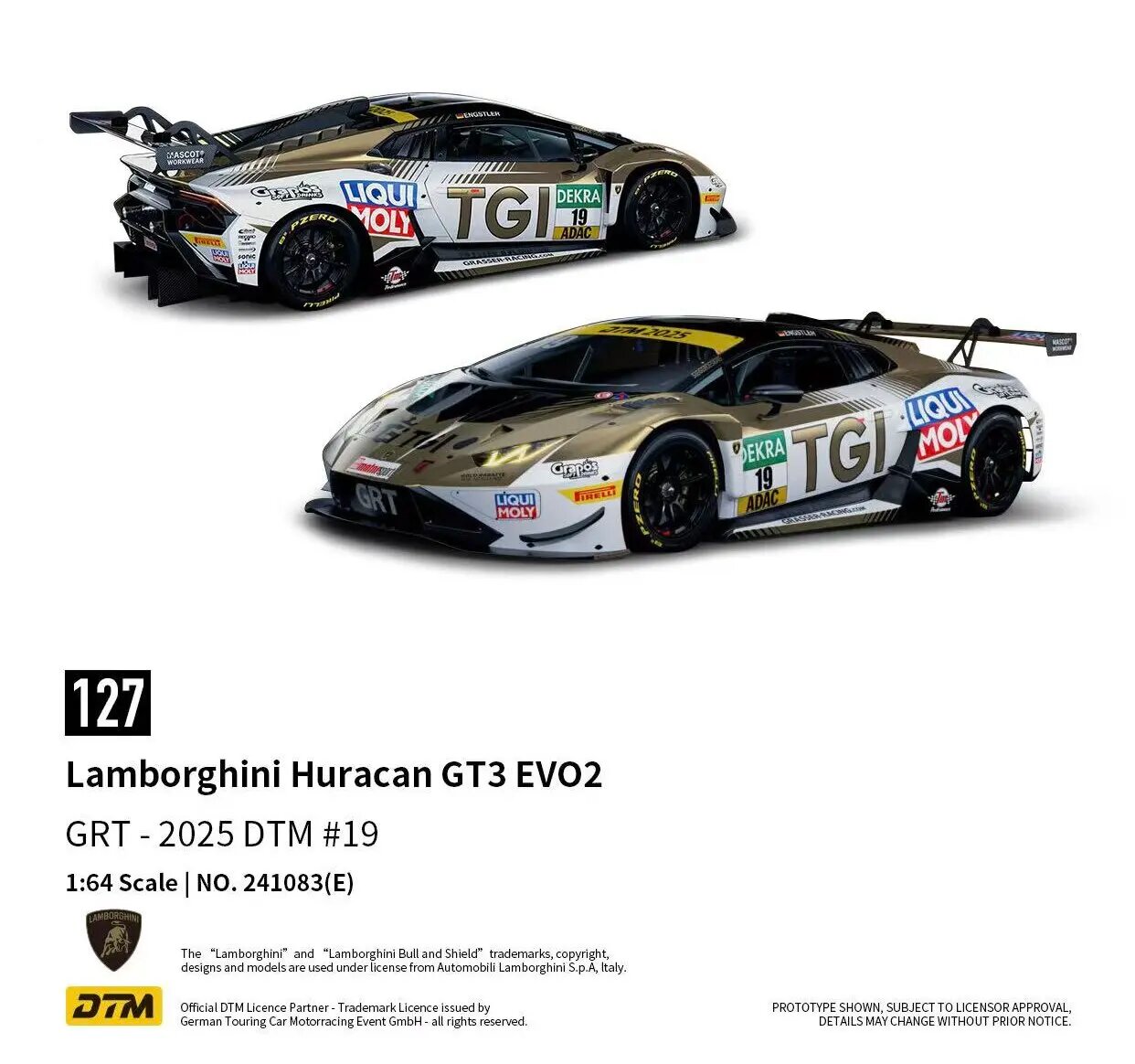 Lamborghini Huracan GT3 EVO2 GRT 2025 DTM #19 1:64