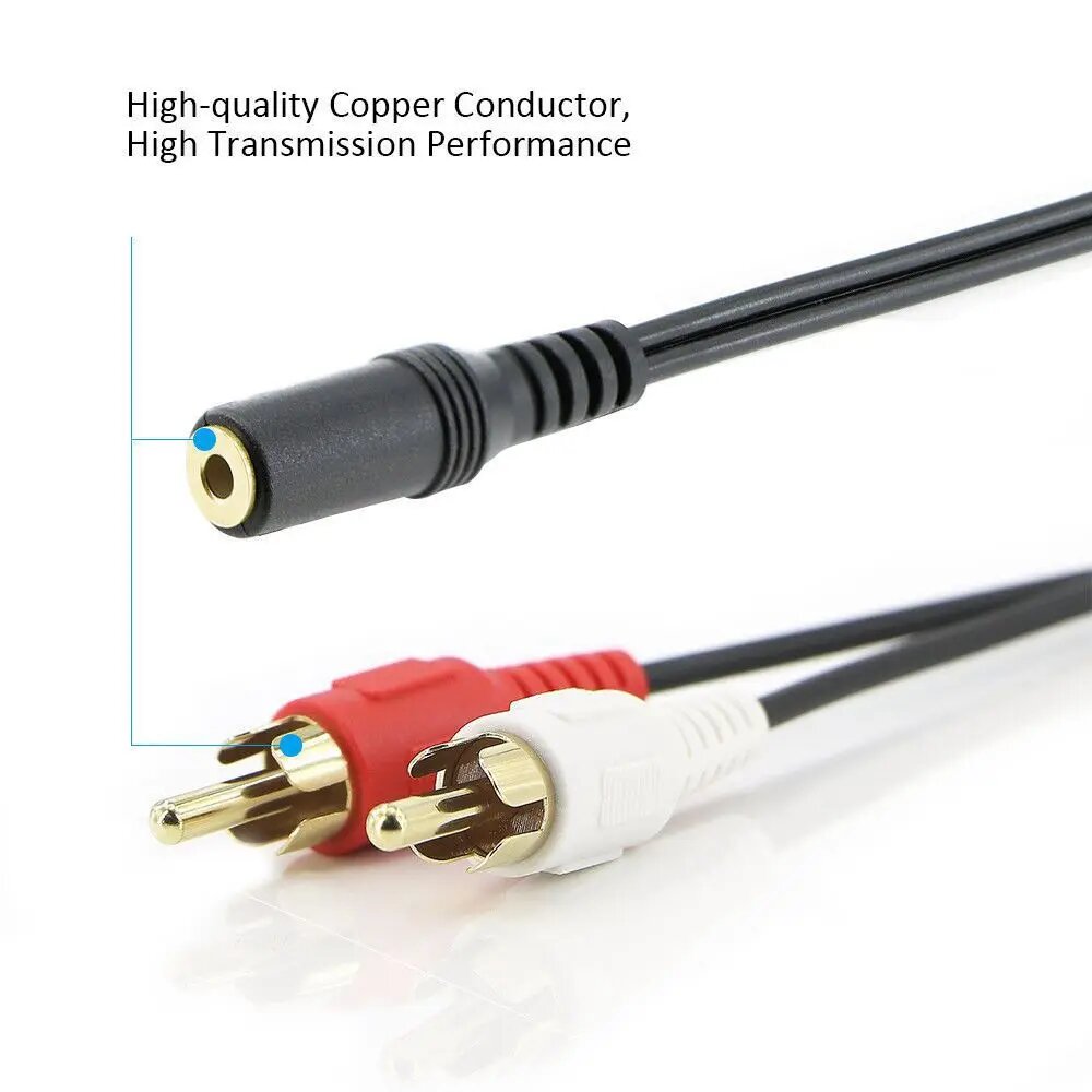 Аудио кабель RCA - 3.5 мм — фото 1