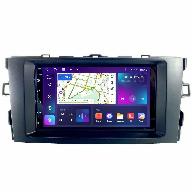 Магнитола Epic T18 Toyota Auris 2006-2012 с Android 12 - Процессор 8 ядерный - Память 6+128Gb - Carplay - DSP - Sim