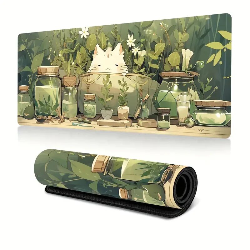 Игровой коврик Mairuige z11 с кошкой и растениями