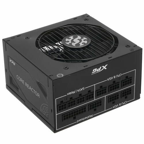 Блок питания ADATA XPG CORE REACTOR 850 850W (COREREACTOR850G-BKCEU) черный - 850 Вт, 80+ Gold, ATX 20+4 пин, 4 pin + 4 pin x2 CPU, 12 SATA, 6 x 6+2 pin PCI-E
