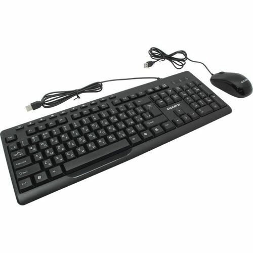 Комплект клавиатура + мышь Gigabyte , проводные GK-KM6300 RU (USB, 1.5м), 1000dpi, (20) (551179)
