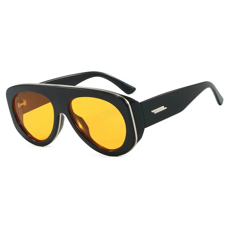 Очки солнцезащитные овальные черные оранжевые, Myopia-1.00