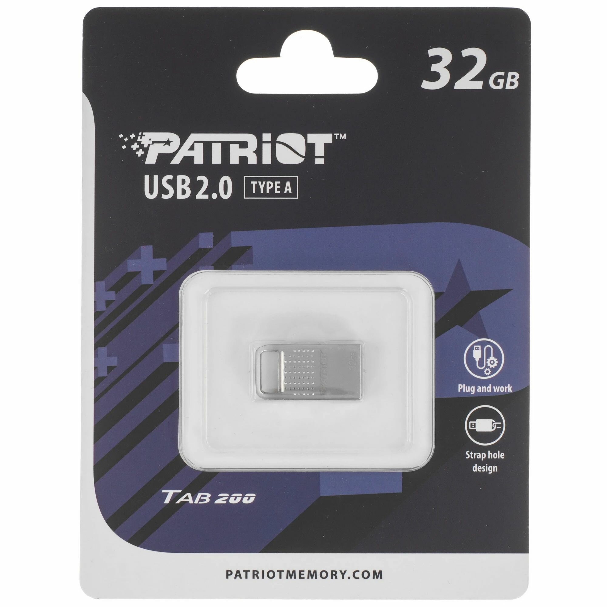 Память USB Flash 32 ГБ PATRIOT Tab 200 (PSF32GT200S2U) - USB2.0, USB Type-A