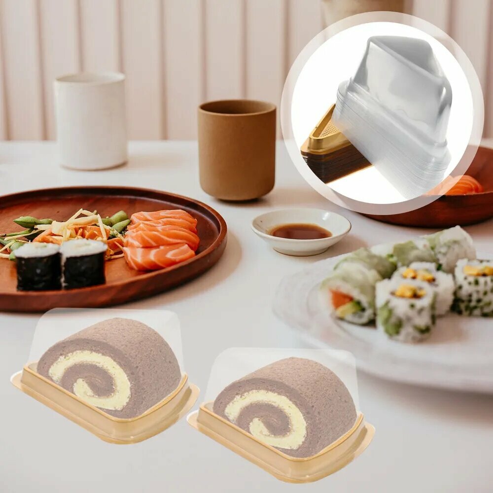 Коробки Для Тортов Из Пет И Бумаги, Прозрачные, Для Десертов, 50 Комплектов