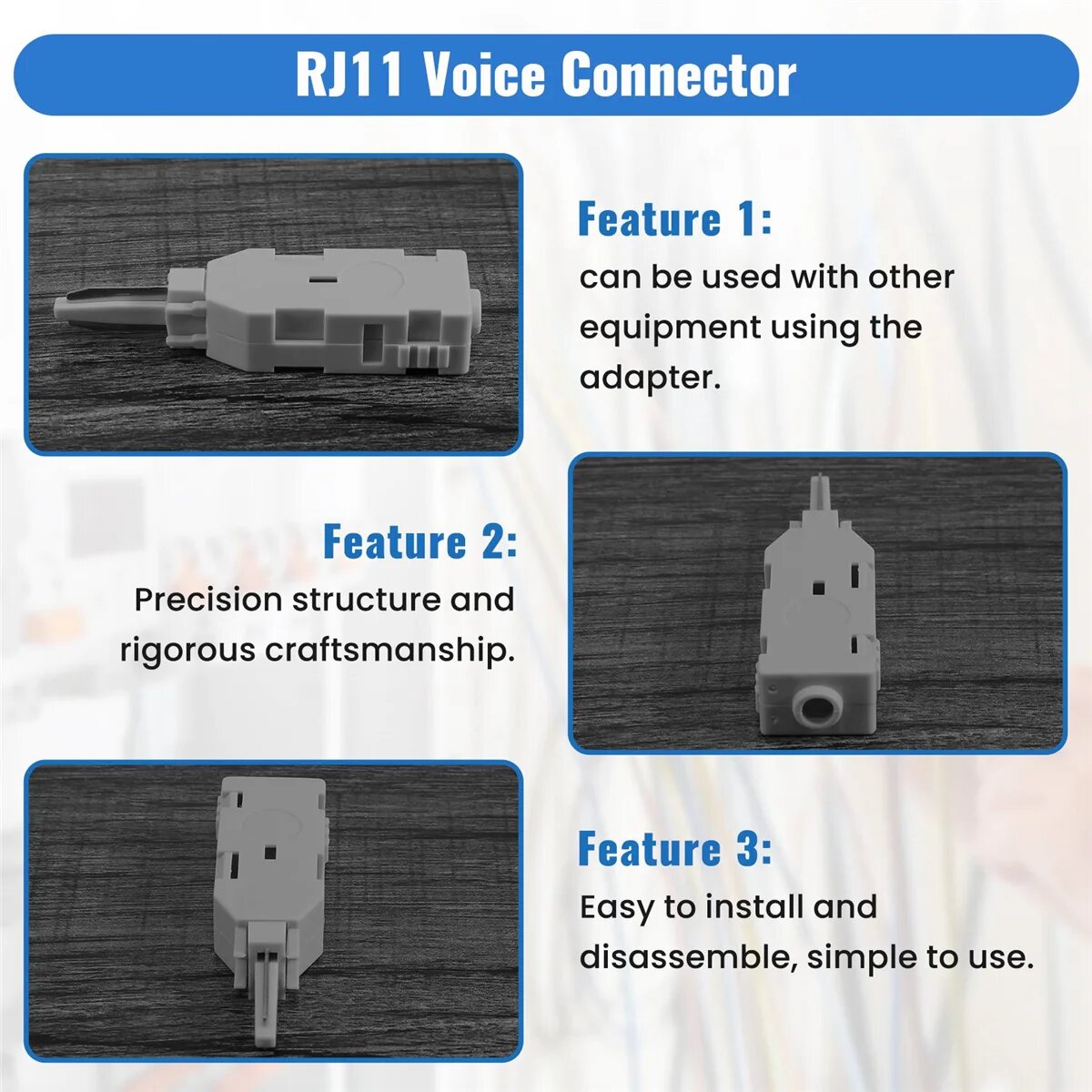 Тестовые головки RJ11 Krone 10 шт.