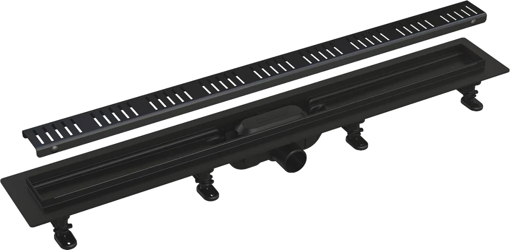 Душевой трап (лоток) AlcaPlast APZ19 APZ19BLACK-750 с решеткой и опорами