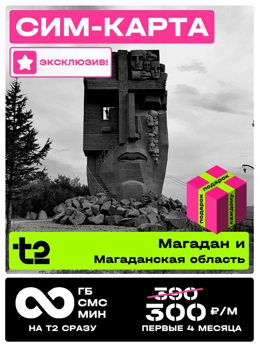 Сим карта теле 2 с безлимитным интернетом и минутами. t2 SIM-карта тариф хватит Магаданская область. За 300 рублей в месяц.